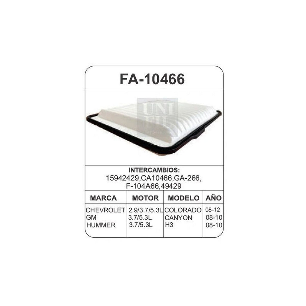 Filtro de Aire UNIFIL FA-10466 – Mi Autoparte