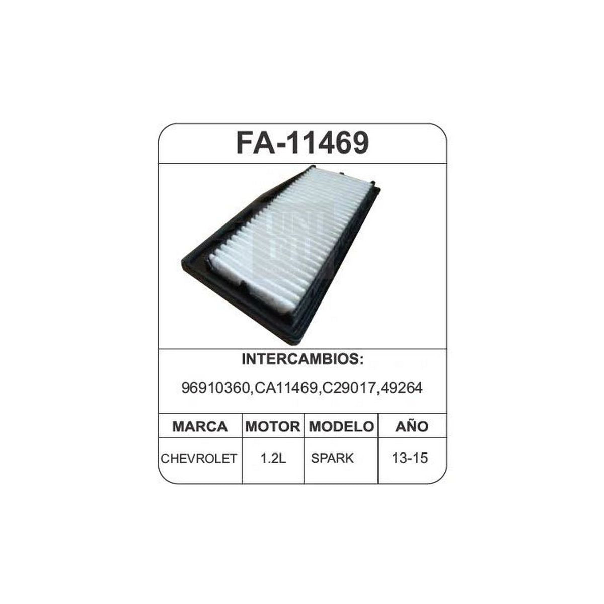 Filtro de Aire UNIFIL FA-11469 – Mi Autoparte
