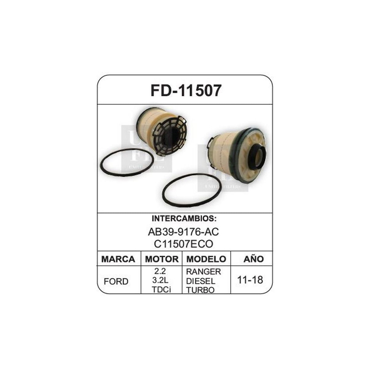 Filtro de Diesel UNIFIL FD-11507 – Mi Autoparte